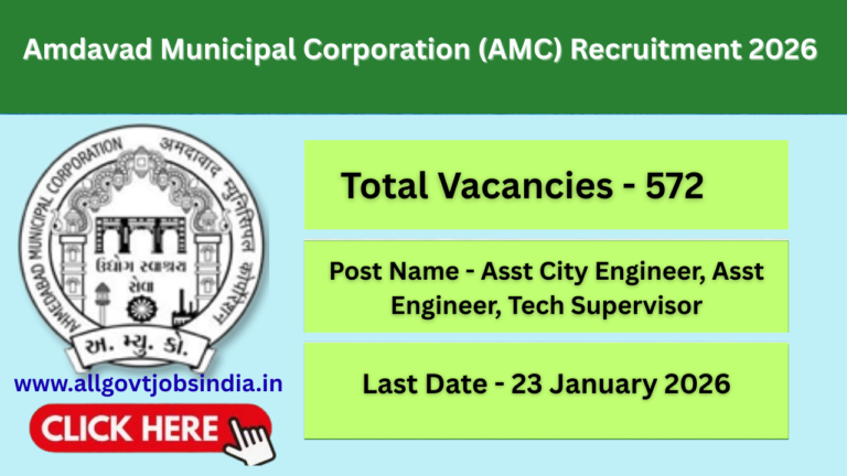 AMC Recruitment 2026 Notification Out for 572 Vacancies, Apply Online